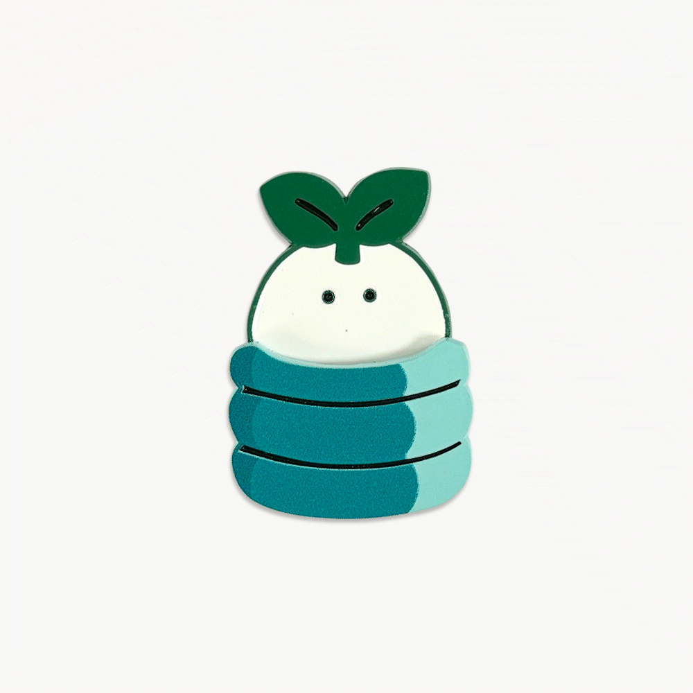 Sprout Ghost Enamel Pin (Moveable) – PinPaint